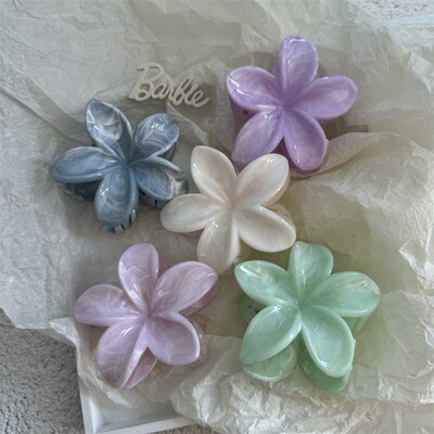 New flower Fresh hair clip Dopamine Sweet shark clip甜美发夹