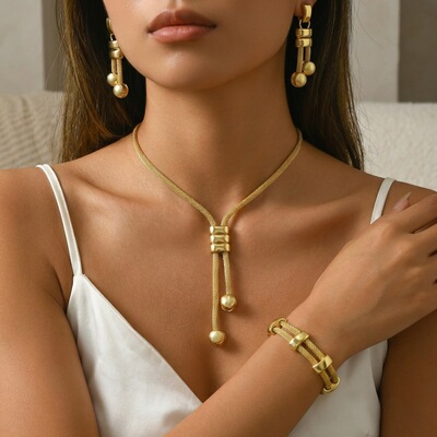 European/American Necklace-Earring Set for Women跨境流行首饰