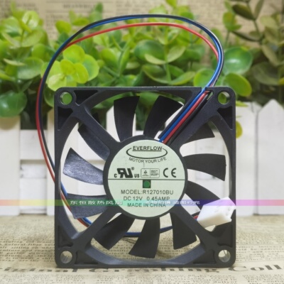 EVERFLOW R127010BU 12V 0.45A 7CM 7010 CPU 机箱大风量散热风扇