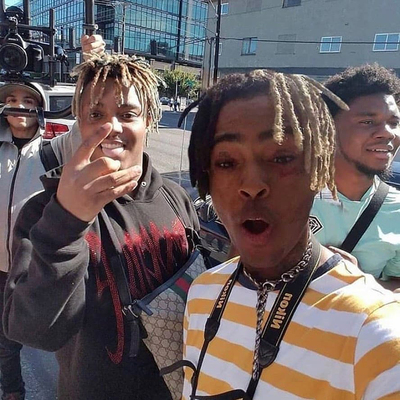 风格JuiceWRLDRevenge水钻帽卫衣