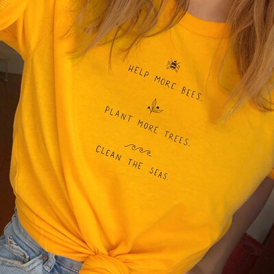 Help more bees funny T-shirt women causal bee kinds tops tee