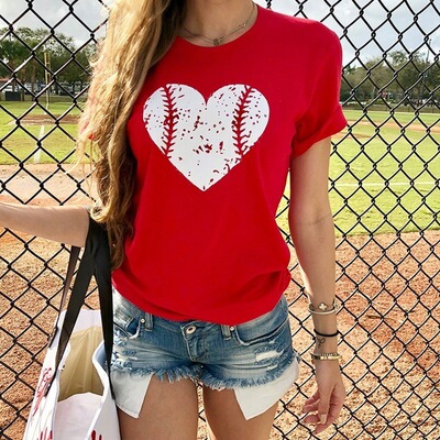 Women T-shirt Female Casual Funny Heart tshirt Woman Clothes