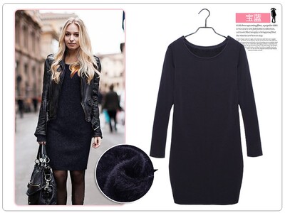 Clothes Women Dress 2019 Autumn Winter thick velvet Dresses