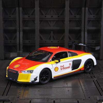 仿真R8 LMS贝壳联名款合金M4 GT3汽车模型摆件火车/摩托/汽车模型