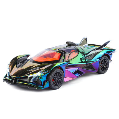 新款 1:32阿波罗EVO电镀版合金模型跑车摆件炫彩声光玩具礼物