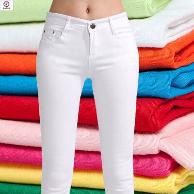 2020 New women's Leggings elastic white jeans 铅笔裤牛仔