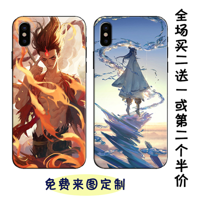 卡通哪吒手机壳适用苹果12 11proMax XS XR定制 iphone8 7 6splus