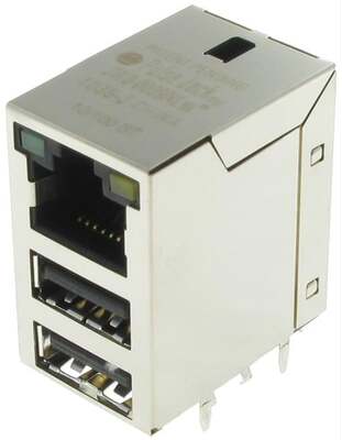 JW0-0009NL 连接器 《 CONN MAGJACK 1PORT 100 BASE-TX    》