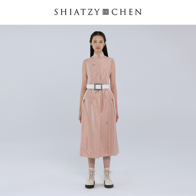 SHIATZY CHEN/夏姿·陈2025年秋曲境系列塔夫绸刺绣长背心658254