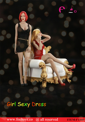Feeltoys 1/6 FT009  性感夜店服 金丝透视超短裙 4色现货
