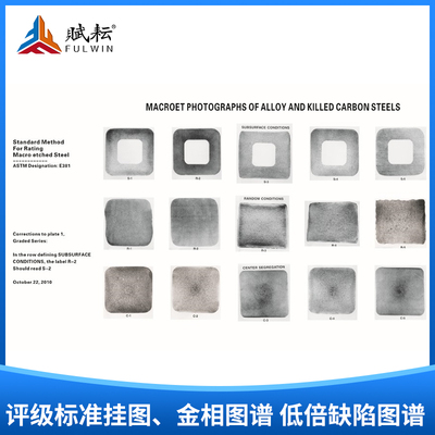 Astm E381金相标准图谱低倍缺陷图谱Rating Macro etched steel