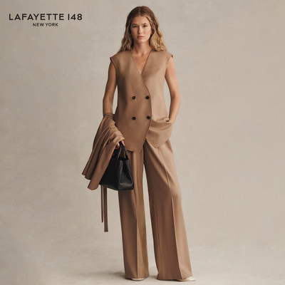 【26春夏新款】LAFAYETTE148/拉飞逸THAMES高腰阔腿休闲长裤