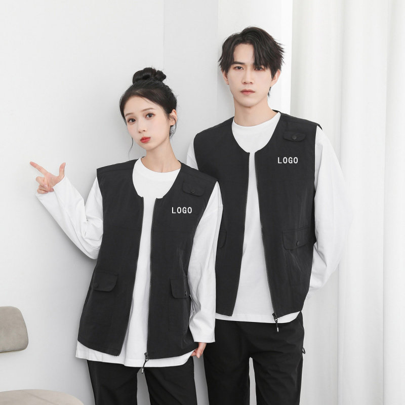 马甲定制摄影广告理发酒吧工作服团体服定制坎肩背心logo定制