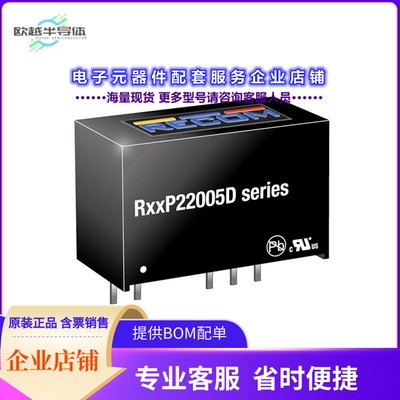 R12P22005D/P[电源模块DC DC CONVERTER 20V -5V 2W]