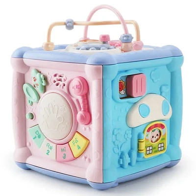 多功能积木婴儿早教拍拍鼓多面体玩具智立方0-3敲琴手拍鼓岁益智