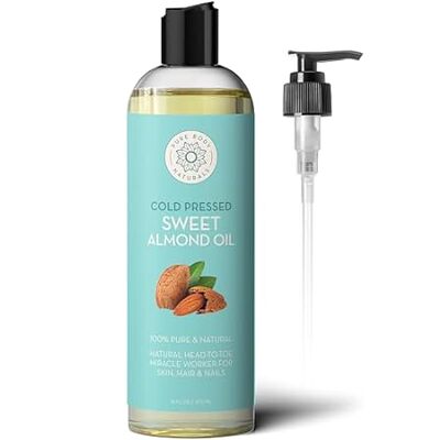 Pure Body Naturals Sweet Almond Oil for Hair and Skin， 10