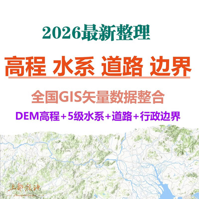 2026国省市县乡镇行政边界水系公路铁路乡道规划底图矢量数据SHP