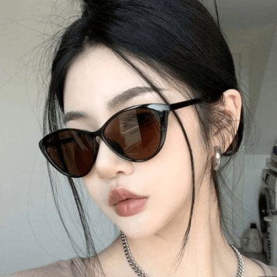 多边形网红款猫眼素颜镜韩系女