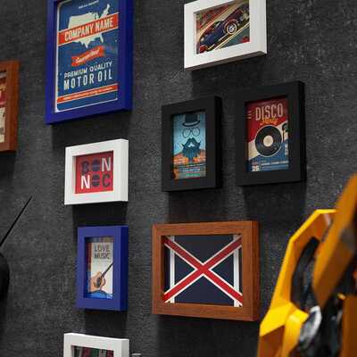 新款直销高分子0291创意照片墙现代客厅钟表组合相框装饰画挂画框