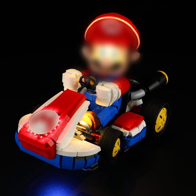 YEABRICKS适用乐高马力欧72037灯饰超级马力奥标准卡丁车赛车灯光