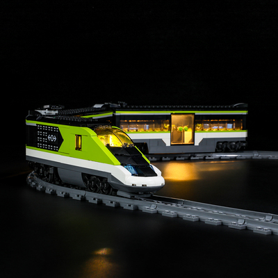 YB LED灯饰适用樂高城市系列60337特快客运列车 火车积木灯光改件