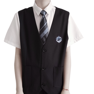 刺篇原创DK制服学院风马甲背心