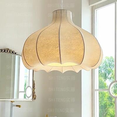意大利flos中古洋葱头蚕丝吊灯卧室房间设计师日式奶油风书房灯