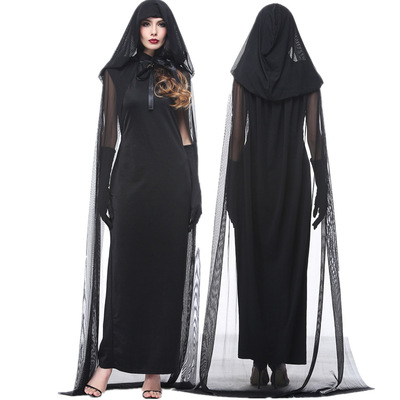 Sexy Witch Dress Black Halloween Cloak吸血鬼万圣节服披风斗篷