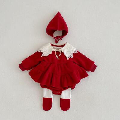 Thickened baby's dress with  fitted bodysuit加厚包屁衣婴儿裙