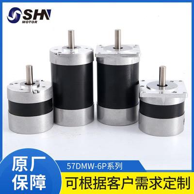 57mm100W200W12V24V48V220V低噪音6极直流无刷电机57DMW