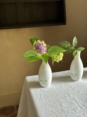 NfT 中古奶玻璃花瓶 办公桌花瓶 民宿花瓶