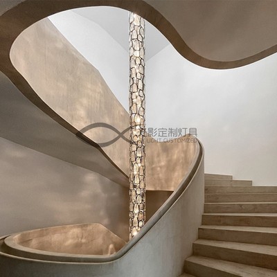 CABOCHON意式轻奢高端长复式楼挑空定制设计师吊灯楼梯间别墅吊灯