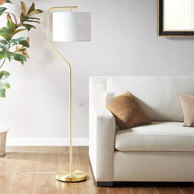 复刻极简 落地灯灯Hampton角拱形金属暖光柔和 定制书房客厅灯具