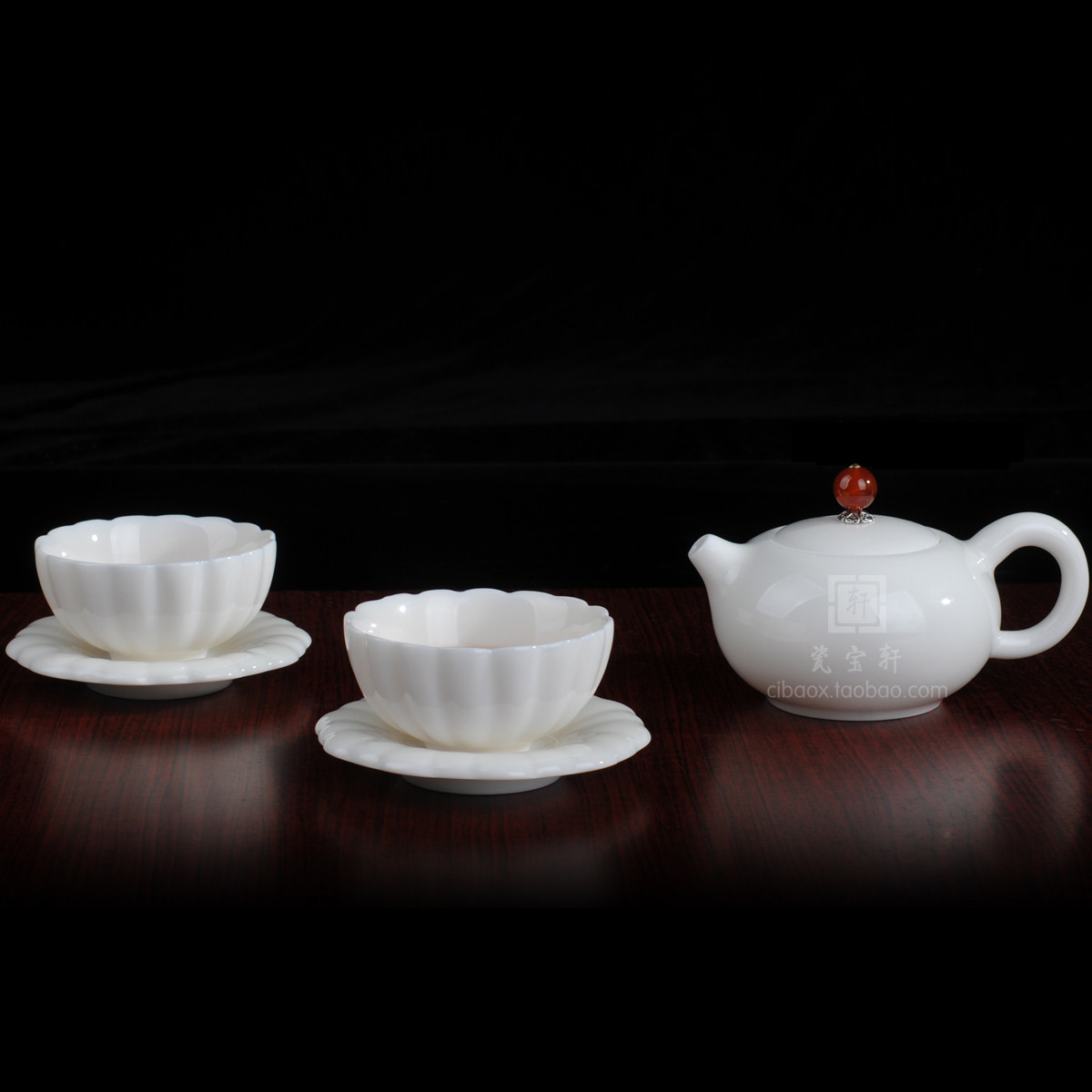 茶具套组 玉瓷西施壶泡茶功夫茶壶德化象牙白办公旅行茶杯礼盒装