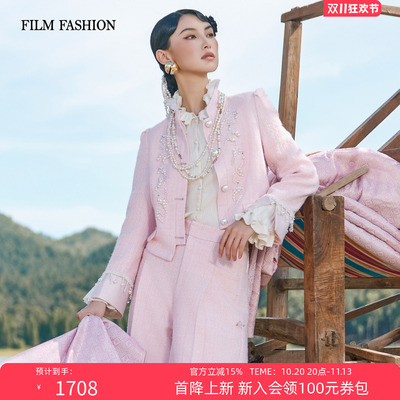 【10.26首降上新】一电影一时装冬季新款绵羊毛小香风外套女士