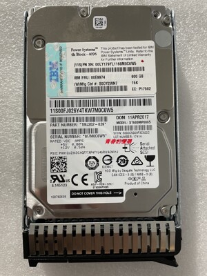 IBM P5-550Q Powe8 00LY179 00E9974 600G 15K SAS 2.5 4K 硬盘