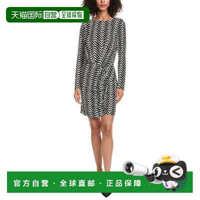 自营The Kooples Zigzag Mini Dress - Black 连衣裙美国直发奥莱