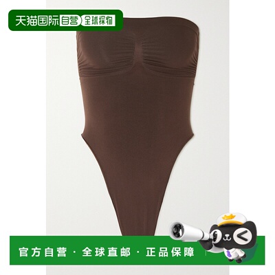 1h可退 香港直邮SKIMS 女士 Sculpt Thong 无缝抹胸深褐色连体衣