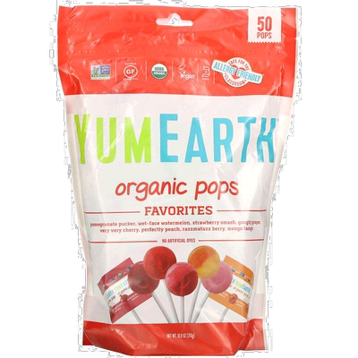 香港直发Yumearth有机棒棒糖经典口味香浓什锦风味零食50支