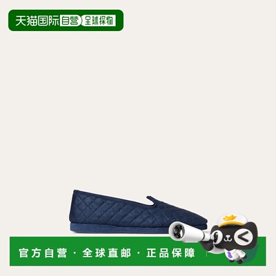 自营欧洲直邮Loro Piana 男士蓝色羊绒休闲鞋