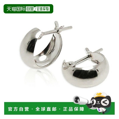 日本直邮(pm501000) 月亮形耳环、环状耳环、丰满耳环、PT900、月