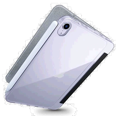 【日本直邮】宜丽客iPadmini6 6代平板保护套黑面透明背TBWA21SWV