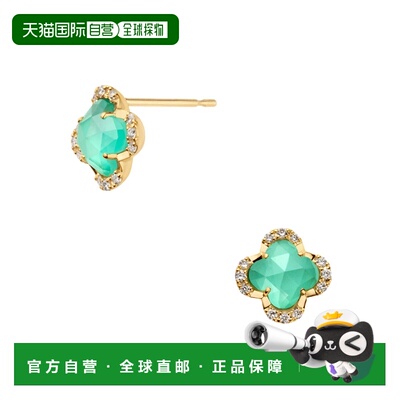 日潮跑腿Vendome K18YG黄金绿玉髓耳环 YellowGold ONE SIZE AGVA