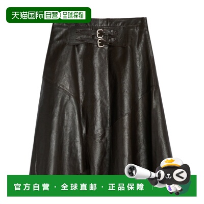 香港直邮Our Legacy Waltz 皮革中长半身裙 W4259长支付后1h可退