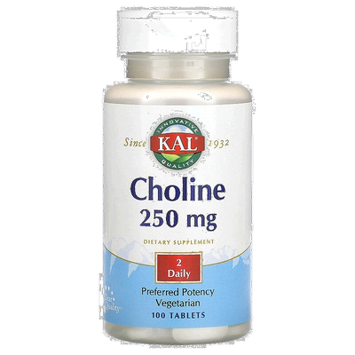 香港直发Kal胆碱补充剂神经细胞功能人体脂肪营养健康能量100片
