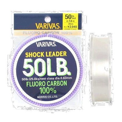 日本直邮Varivas Shock Leader 氟碳 30m 50lb 天然色