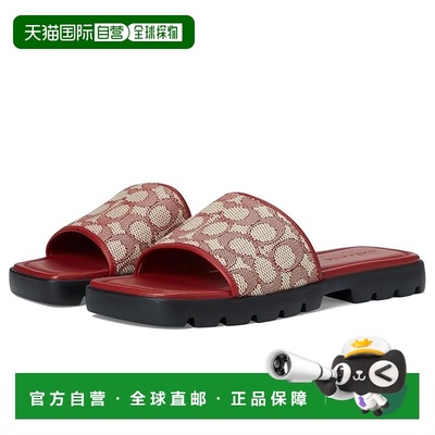 1h可退 香港直邮Coach 蔻驰 女士 Florence 标志提花凉鞋(Textile