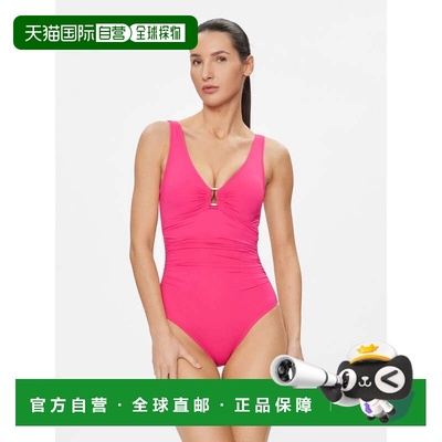 自营Women's Lauren Ralph Lauren Beach Club Swimsuit Pink Ruc