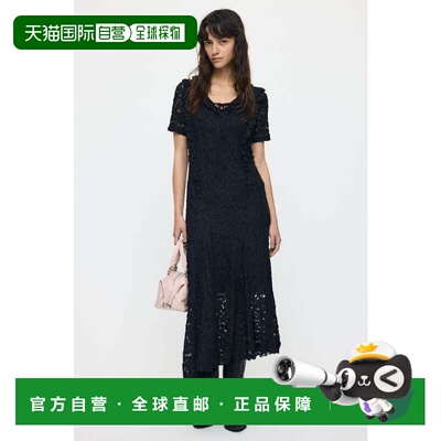 日本直邮CUT LACE ASYMMETRY 连衣裙 黑色