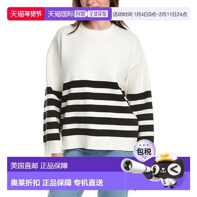 自营English Factory Stripe Round Neck Sweater - white 美国奥